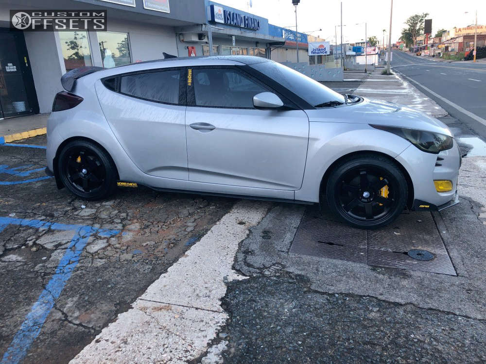 2015 Hyundai Veloster with 18x8 35 AVID1 AV6 and 215/40R18 Falken Atr ...