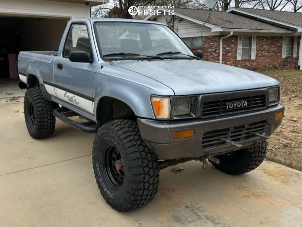 1991 Toyota Pickup with 15x8 -19 Rough Country Steel Wheel and 33/12 ...