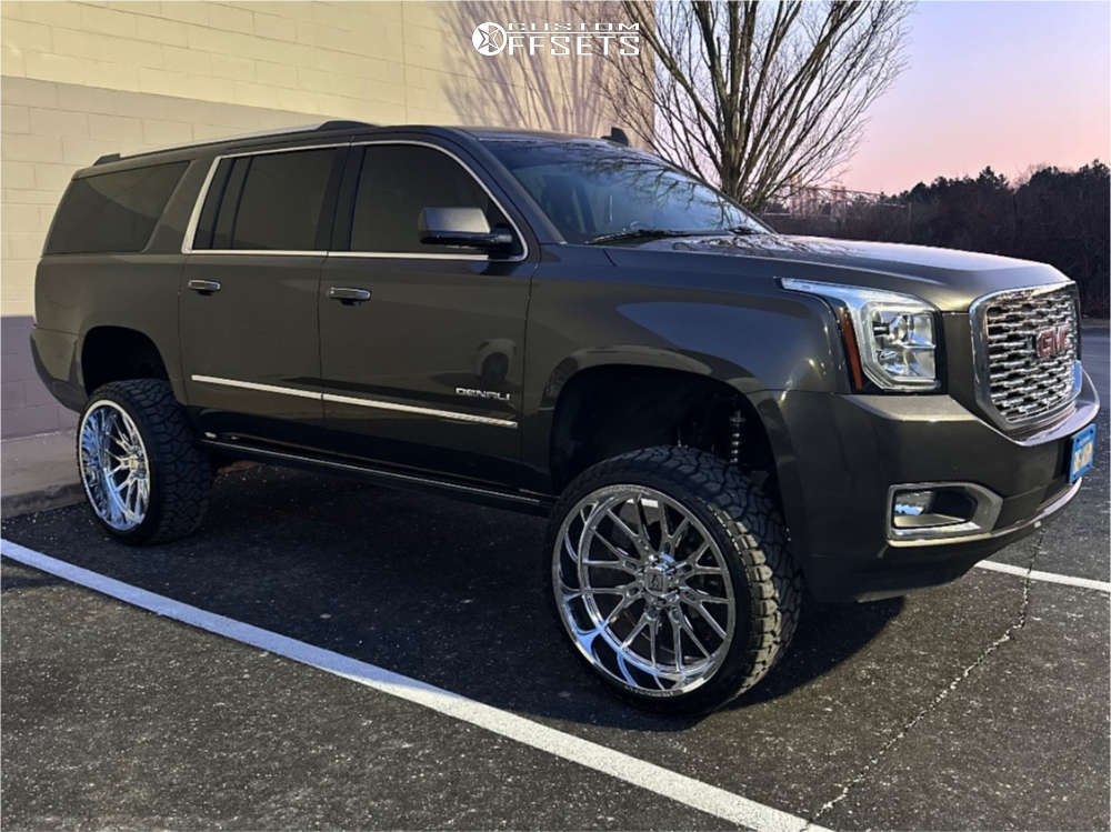 2020 GMC Yukon XL with 26x12 -44 Axe Offroad Atlas and 35/12.5R26 Venom Power Terra Hunter R/T ...