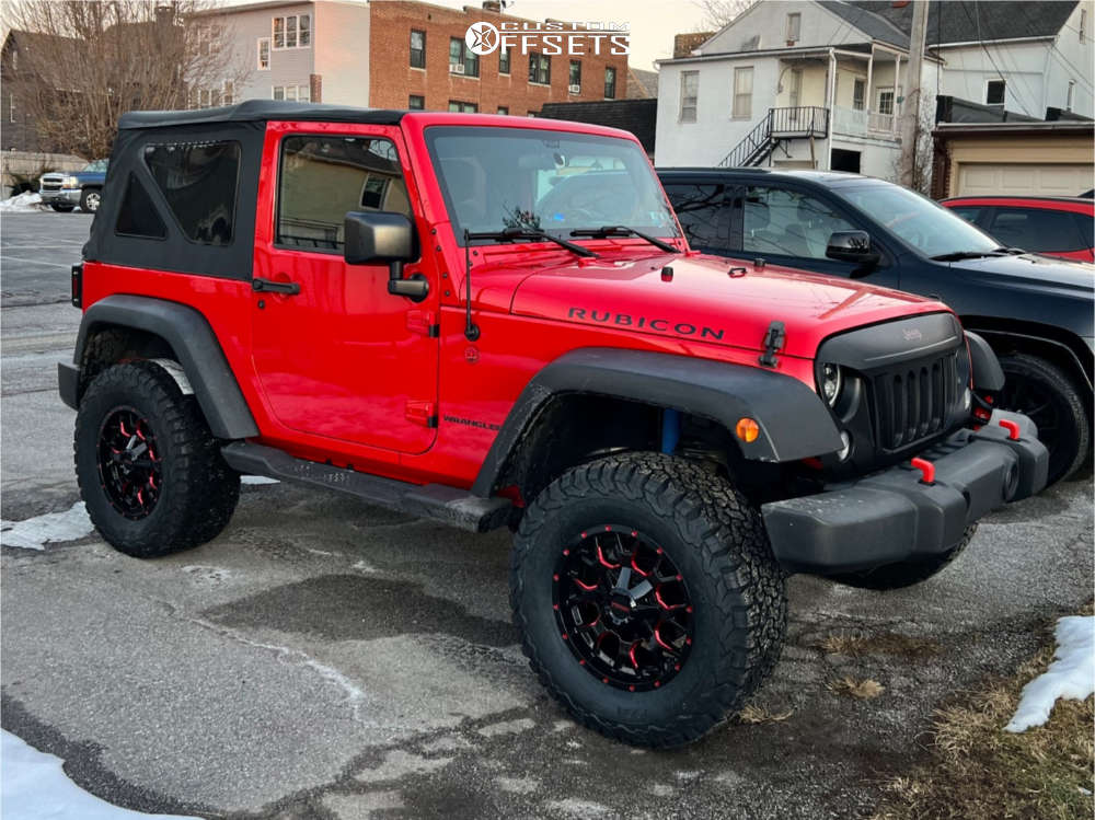 2015 Jeep Wrangler with 17x9 -12 Mayhem Warrior and 33/12.5R17 BFGoodrich All Terrain Ta Ko2 and ...