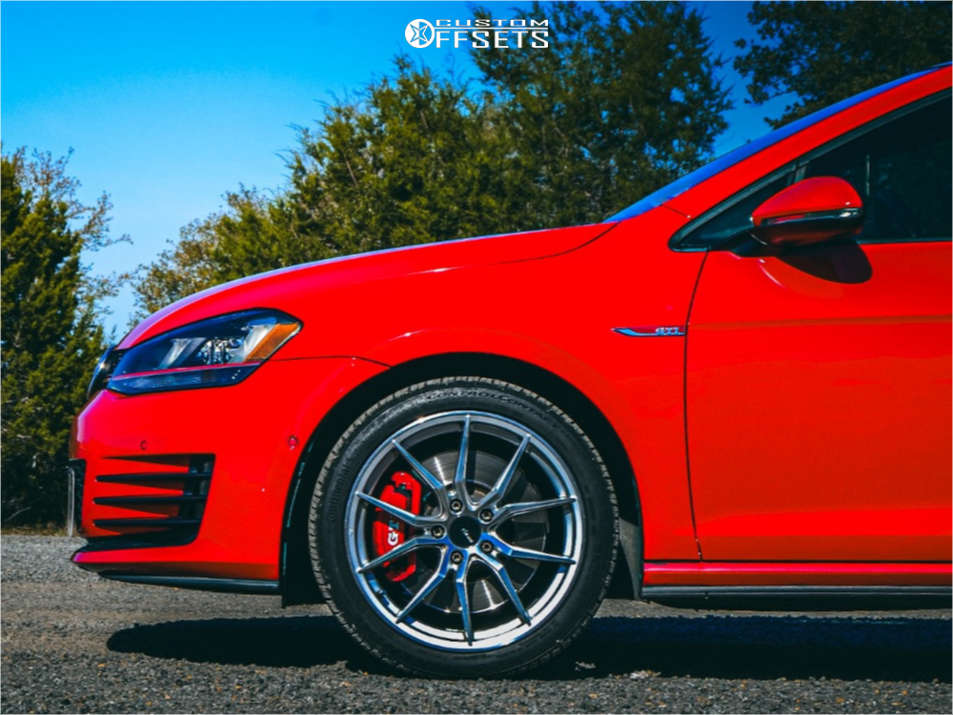 2016 Volkswagen GTI with 18x8 45 Advanti Racing Hybris and 235/40R18 ...