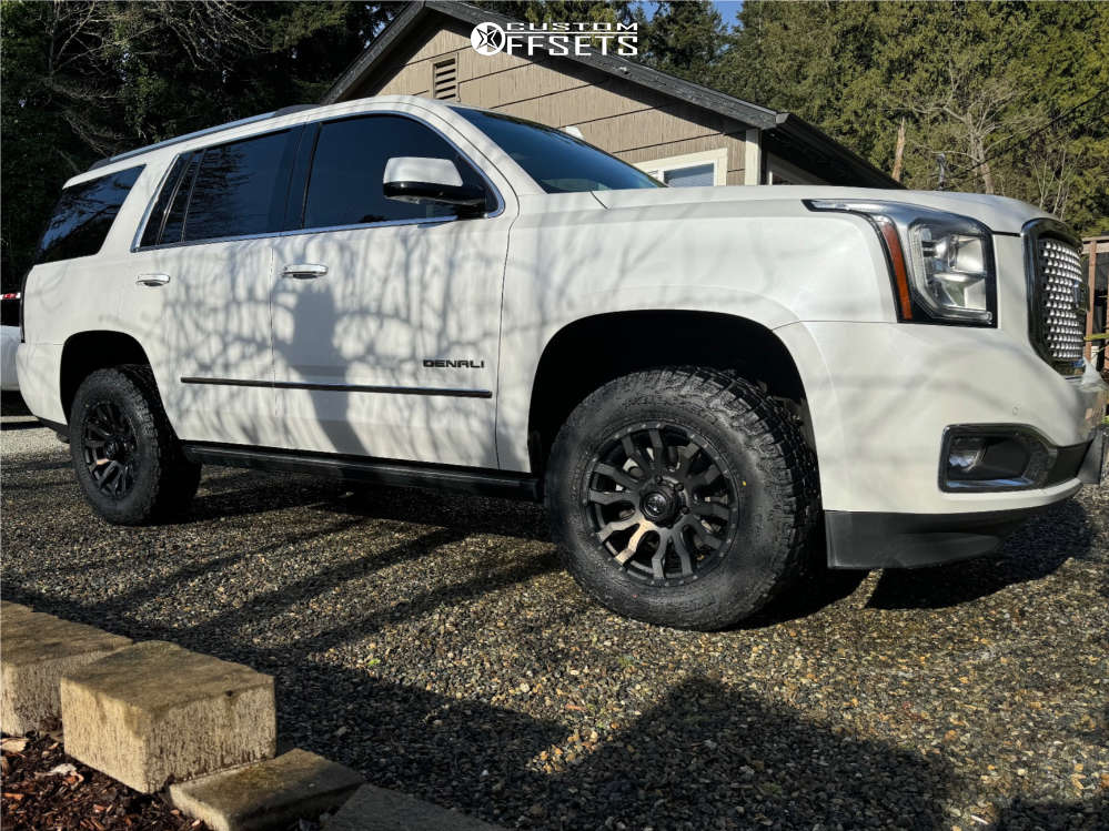 2017 GMC Yukon with 18x9 20 Fuel Blitz and 275/65R18 Falken Wildpeak ...