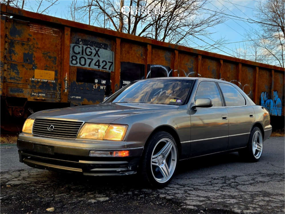 1997 Lexus LS400 with 18x9.5 35 Anovia Treble and 245/40R18 Toyo Tires ...