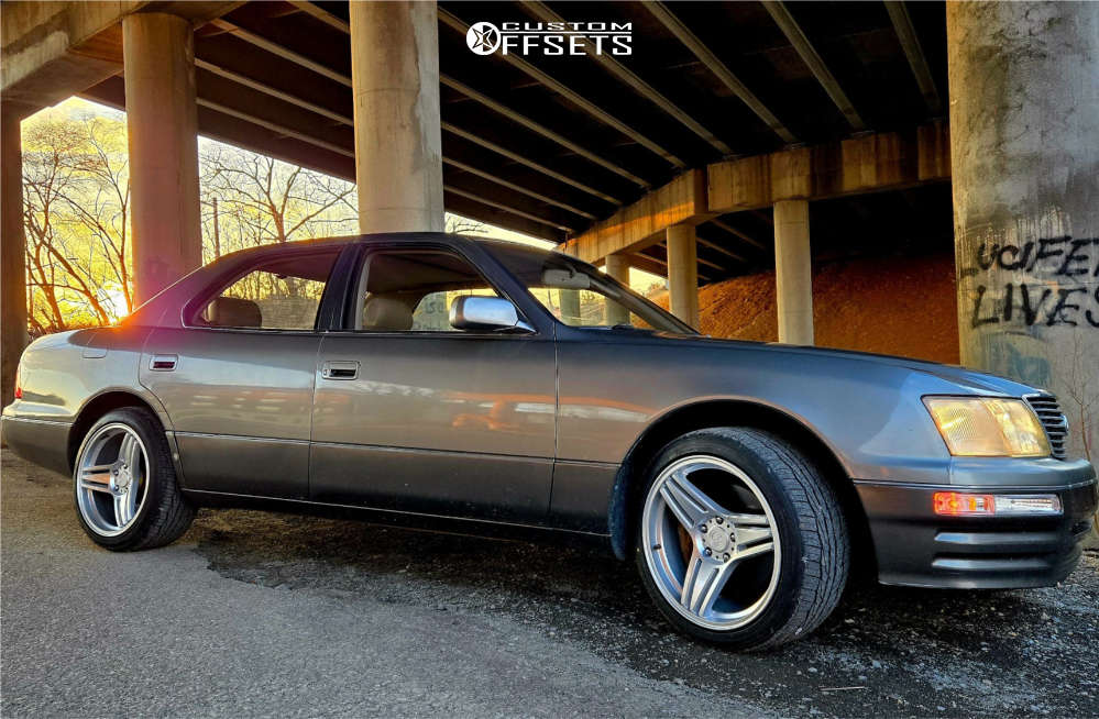 1997 Lexus LS400 with 18x9.5 35 Anovia Treble and 245/40R18 Toyo Tires ...