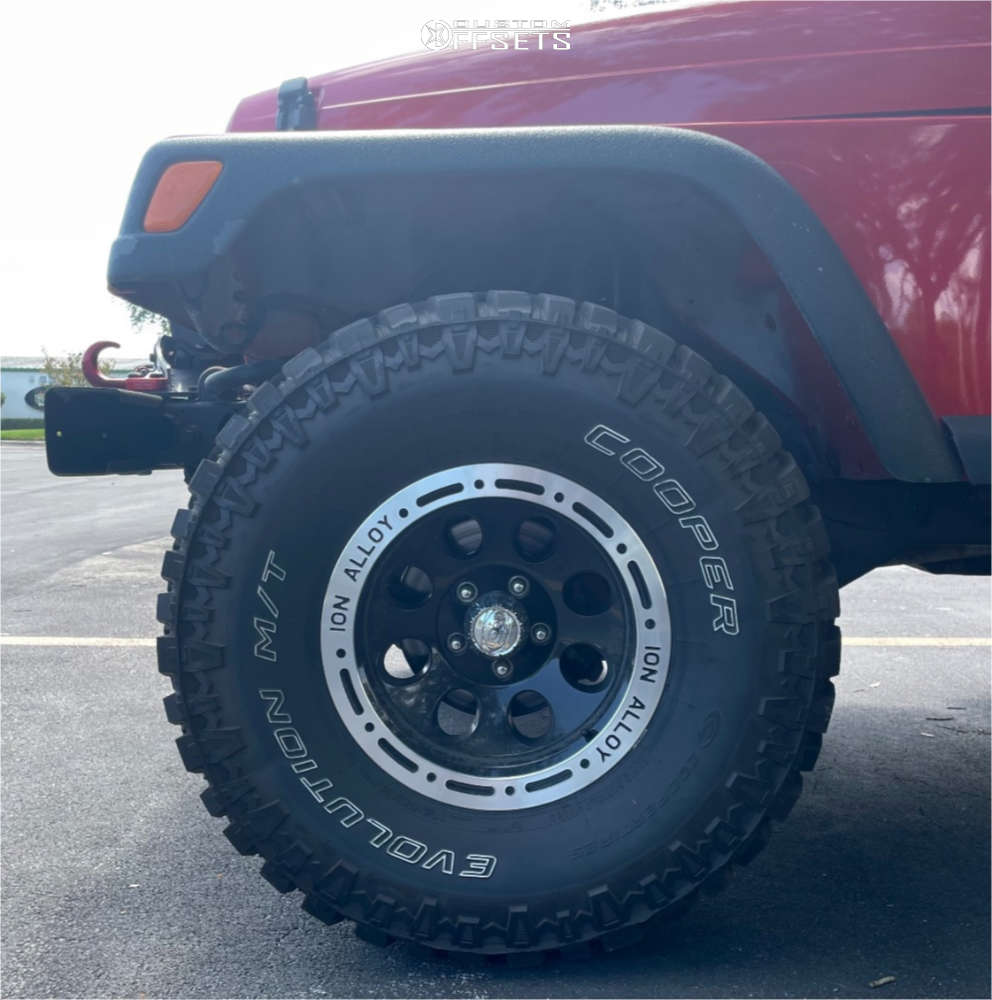 2006 Jeep Wrangler with 15x8 -27 Alloy Ion Style 174 and 33/12.5R15 Cooper Evolution Mt and ...