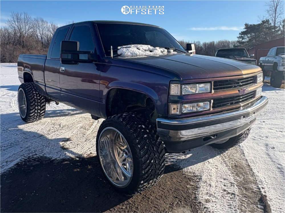 1996 Chevrolet K1500 with 24x14 -76 KG1 Forged Snow and 35/14.5R24 AMP ...