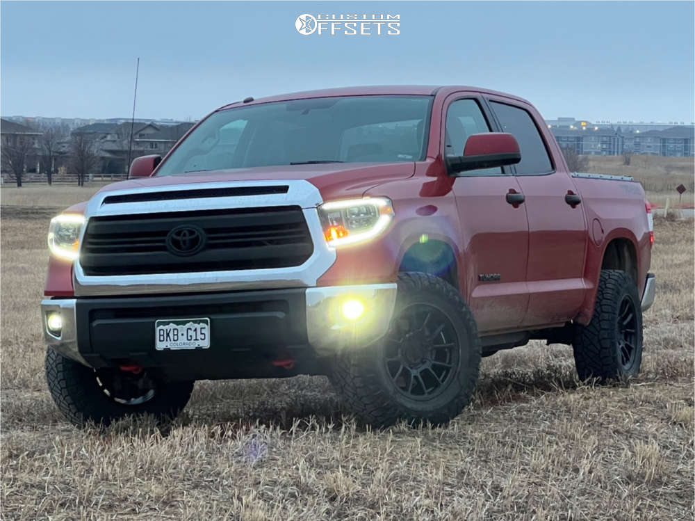 2016 Toyota Tundra with 18x9 18 Raceline Gauge and 285/70R18 Nitto Ridge Grappler and Leveling ...