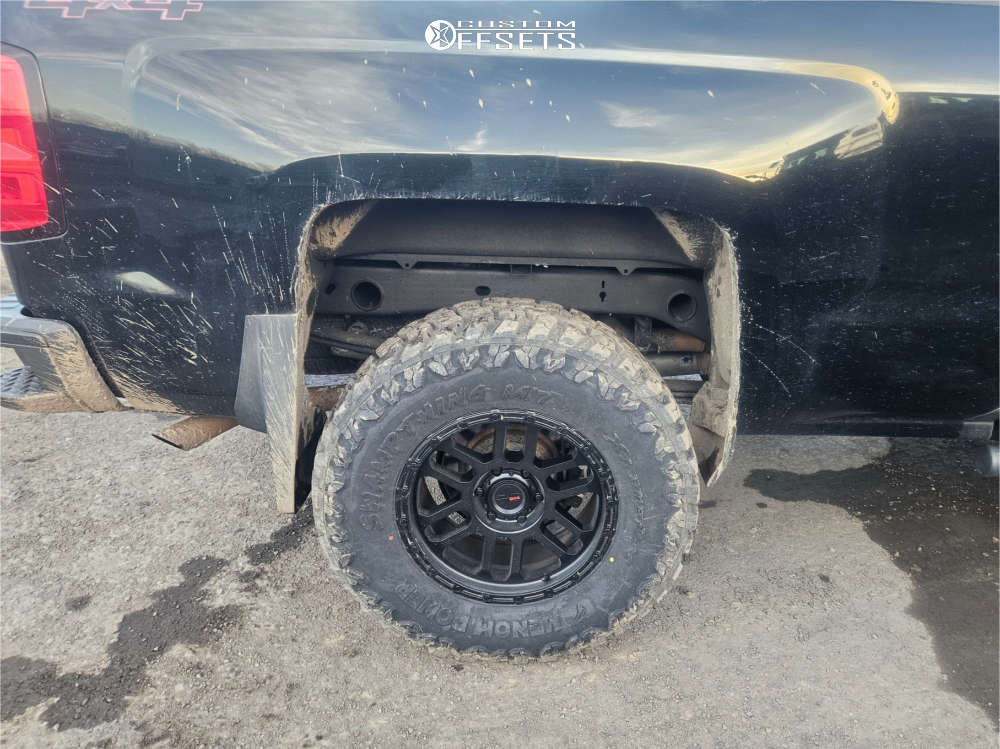 2018 Chevrolet Silverado 1500 with 18x9 -12 DX4 Flare and 35/12.5R18 Venom Power Swampthing M/t ...