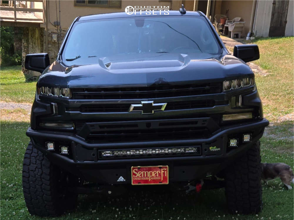 2019 Chevrolet Silverado 1500 with 18x9 -12 Black Rhino Warlord and 285 ...