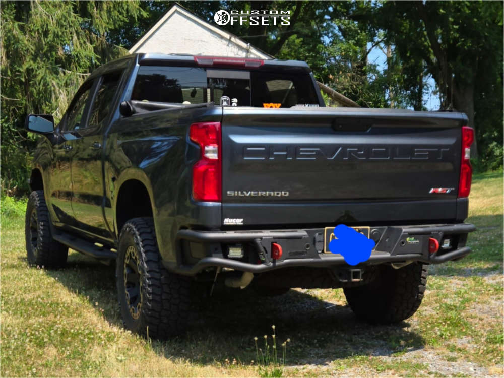 2019 Chevrolet Silverado 1500 with 18x9 -12 Black Rhino Warlord and 285 ...