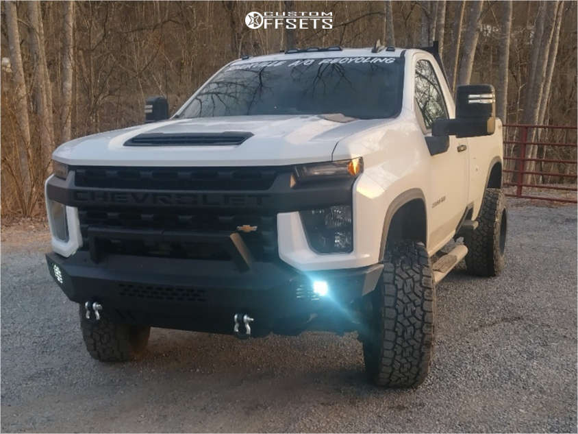 2021 Chevrolet Silverado 2500 HD with 20x12 -44 TIS 544BM and 35/12 ...