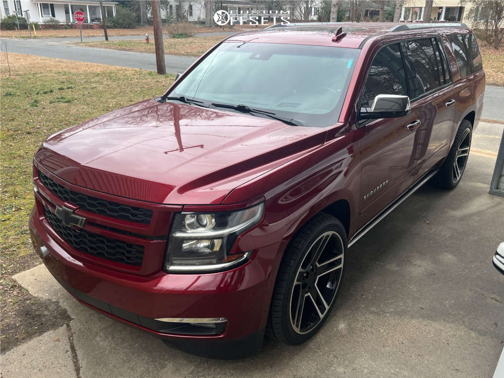 2019 Chevrolet Suburban with 24x10 20 Replica Tech Rt18 and 305/35R24 ...