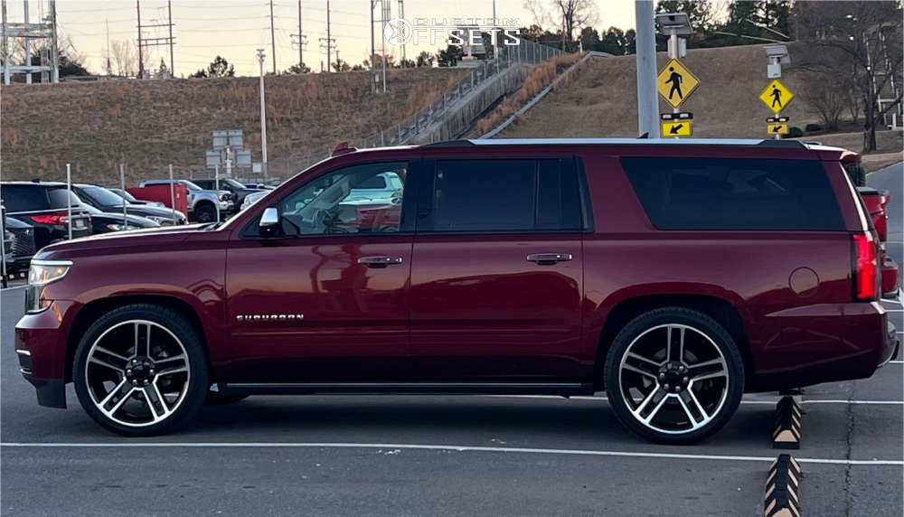 2019 Chevrolet Suburban with 24x10 20 Replica Tech Rt18 and 305/35R24 ...