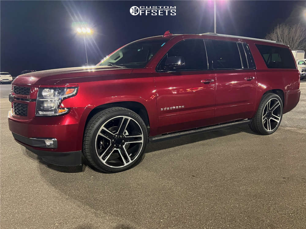 2019 Chevrolet Suburban with 24x10 20 Replica Tech Rt18 and 305/35R24 ...
