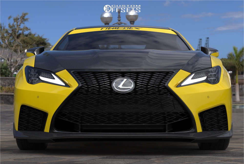 2020 Lexus RC F with 19x9.5 35 Anovia AN-10 and 255/35R19 Michelin ...