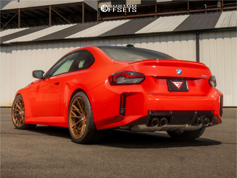 2023 BMW M2 with 20x10 28 Ferrada F8-fr11 and 285/30R20 Goodyear Eagle ...