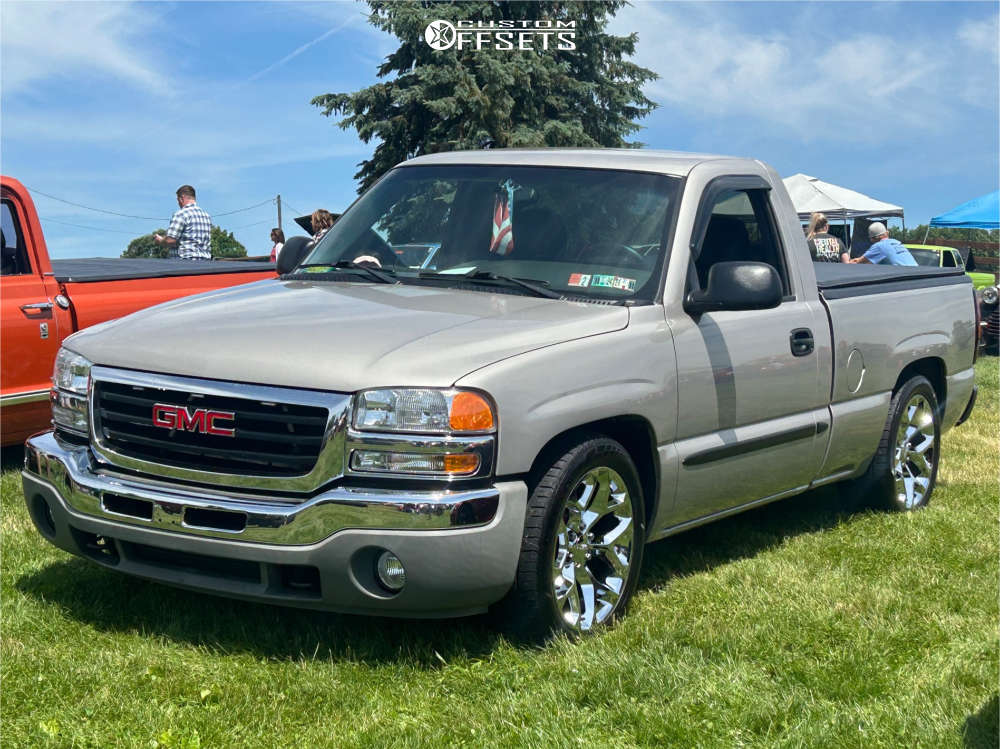 2004 GMC Sierra 1500 with 20x9 24 Impact Replicas Snowflake and 265 ...