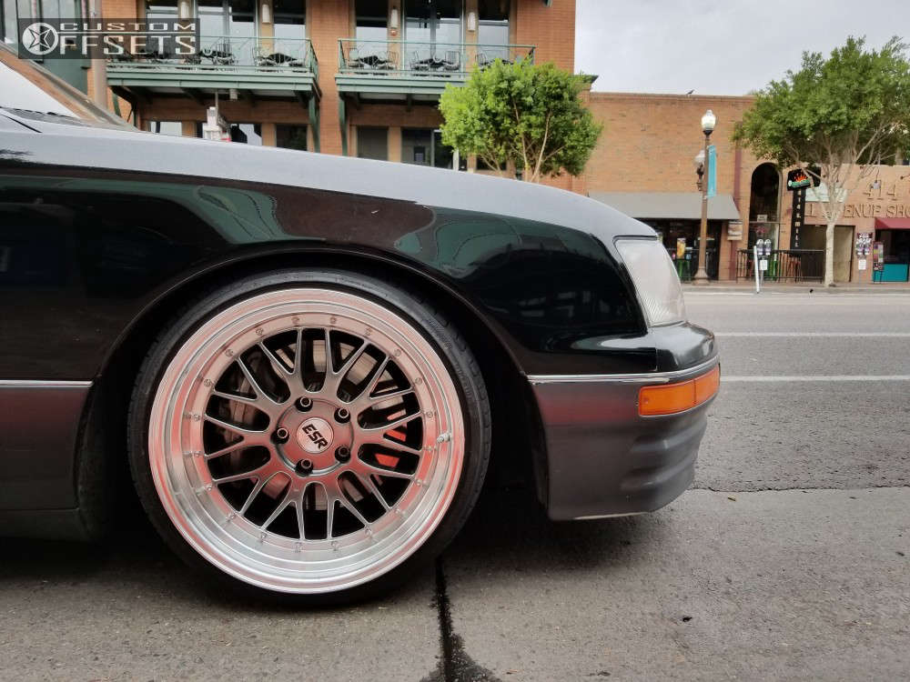 1996 Lexus LS400 with 18x9.5 22 ESR Sr05 and 215/40R18 Delinte D7 ...