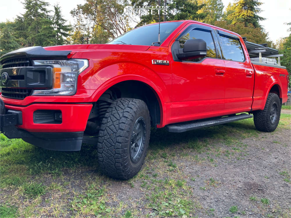 2019 Ford F-150 with 18x9 18 Vision Nemesis and 295/70R18 Nitto Ridge ...