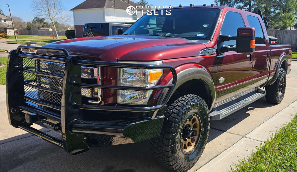2016 Ford F-250 Super Duty with 17x8.5 0 Method MR305 and 35/12.5R17 Toyo Tires Open Country R/t ...