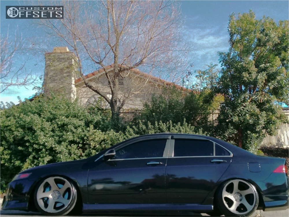 2005 Acura TSX with 18x9.5 35 Rotiform Tmb and 215/40R18 Hankook 112V ...