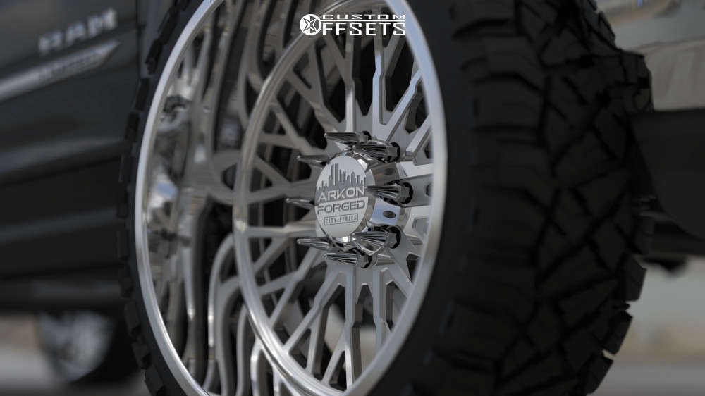 2024 Ram 2500 with 22x10 -25 ARKON FORGED Dallas and 35/12.5R22 Nitto Ridge Grappler and ...