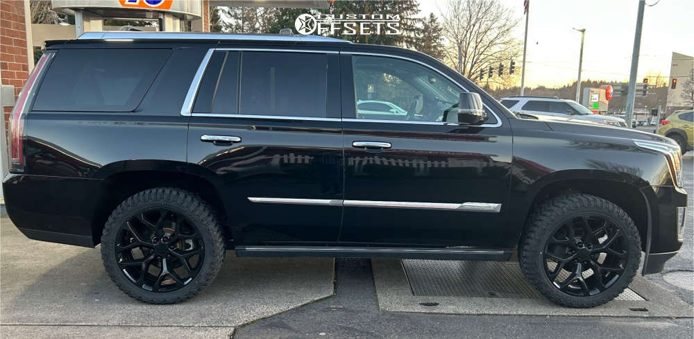 2015 Cadillac Escalade with 22x9 24 Impact Replicas Snowflake and 285 ...
