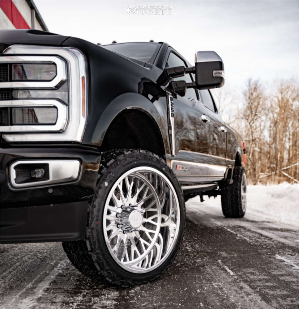 2024 Ford F-250 Super Duty with 24x12 -51 ARKON FORGED Dallas and 35/12 ...