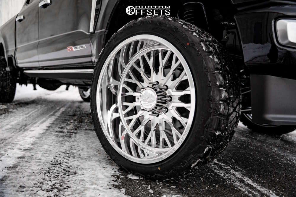 2024 Ford F-250 Super Duty with 24x12 -51 ARKON FORGED Dallas and 35/12 ...