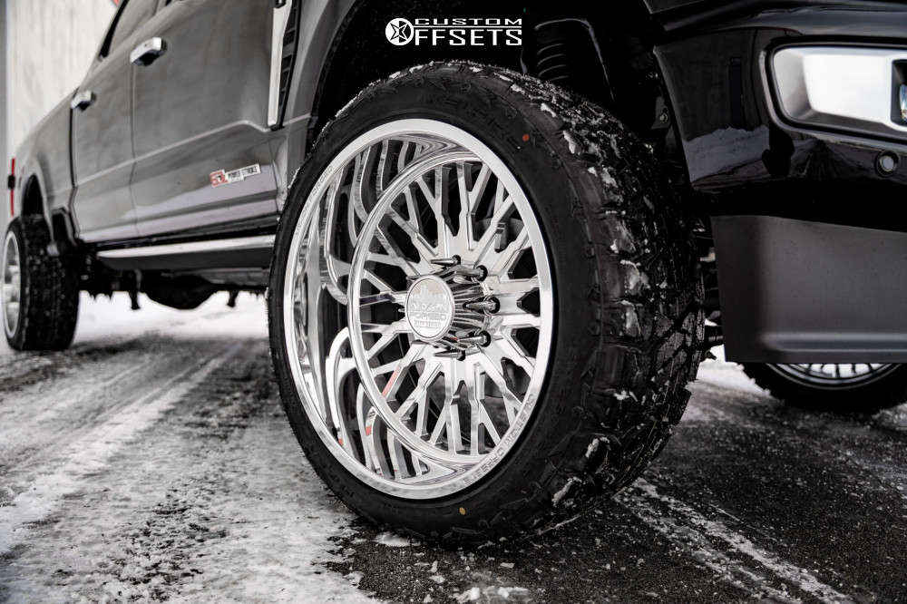 2024 Ford F-250 Super Duty with 24x12 -51 ARKON FORGED Dallas and 35/12 ...