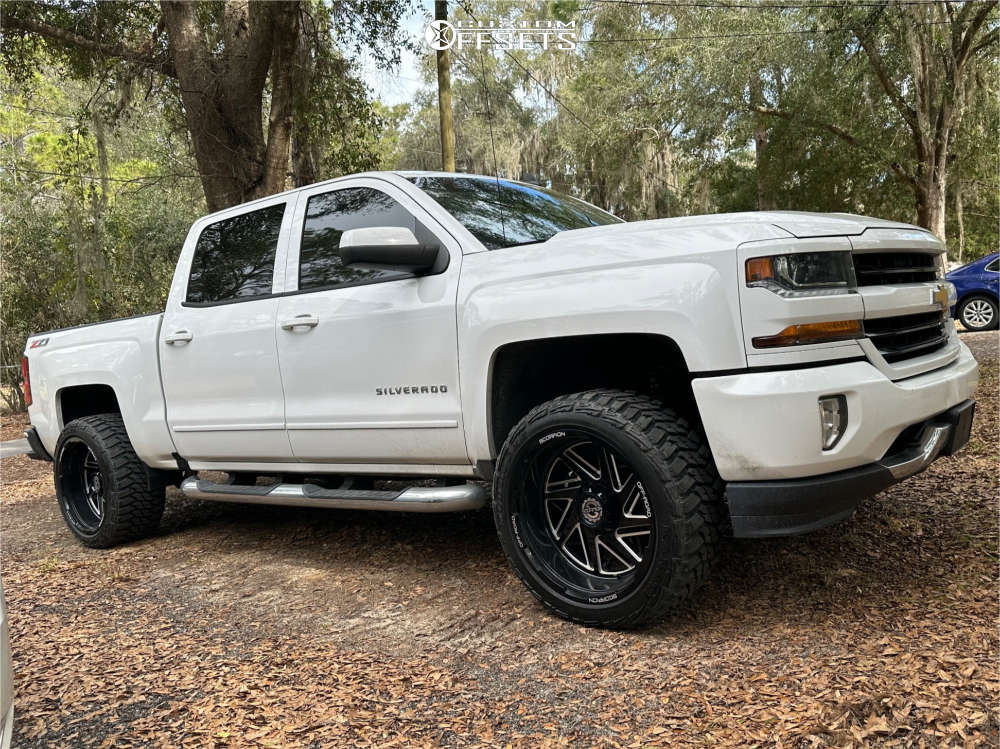 2017 Chevrolet Silverado 1500 with 22x12 -44 Scorpion Demolition and 33 ...