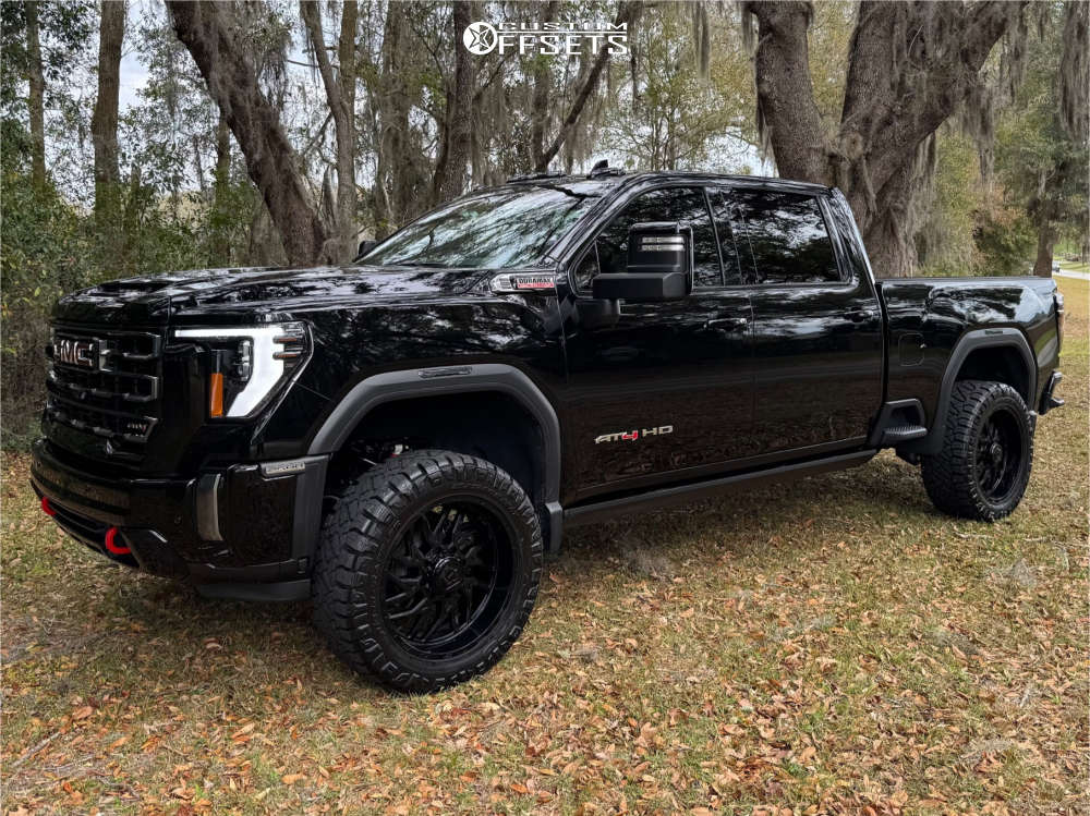 2024 GMC Sierra 2500 HD with 22x10 -19 TIS 544b and 35/12.5R22 Nitto Ridge Grappler and Leveling ...