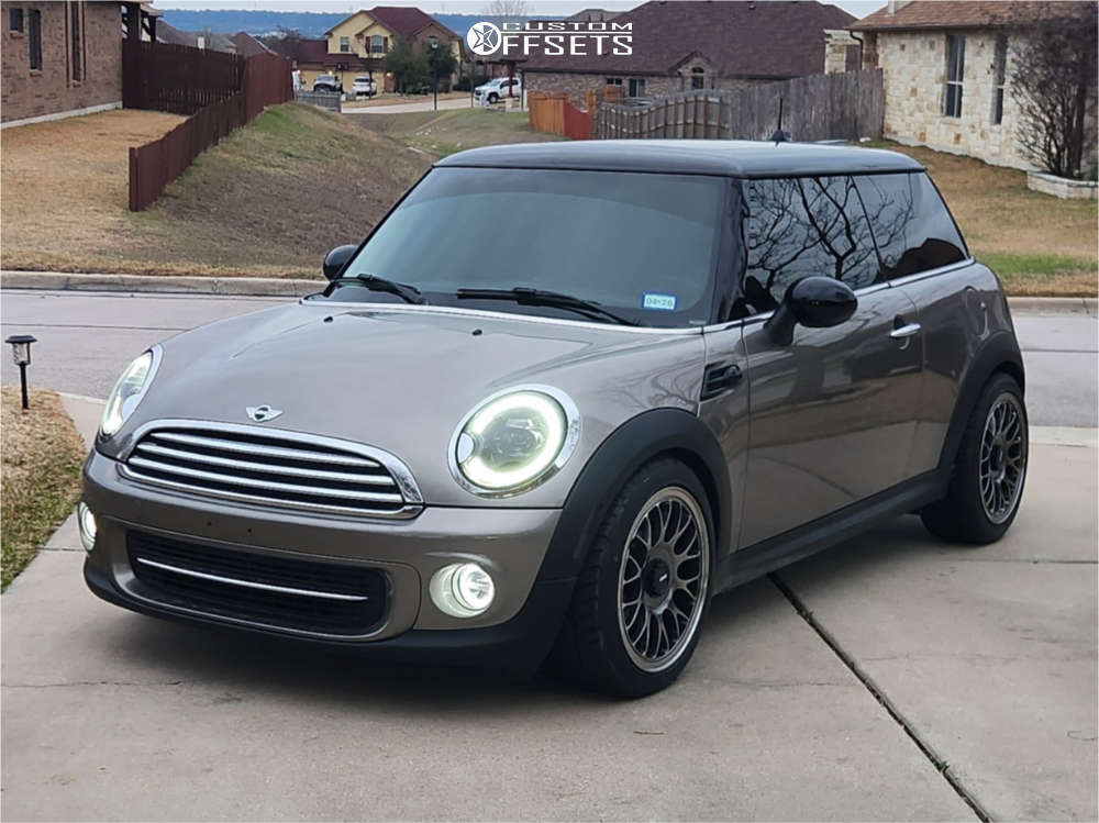 2013 Mini Cooper with 17x8 40 Konig Mrk1 and 215/45R17 Nitto Neo Gen and Stock | Custom Offsets