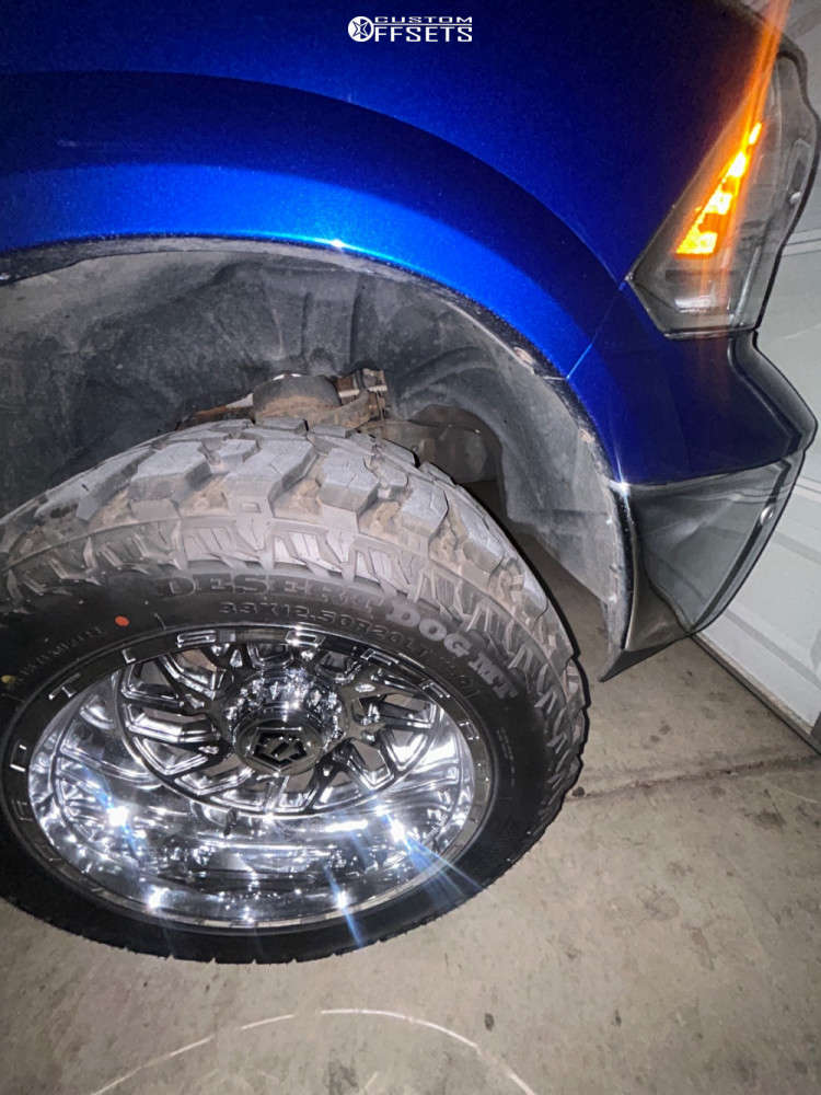 2017 Ram 1500 with 20x12 -44 TIS 544c and 33/12.5R20 Armstrong Dessert ...