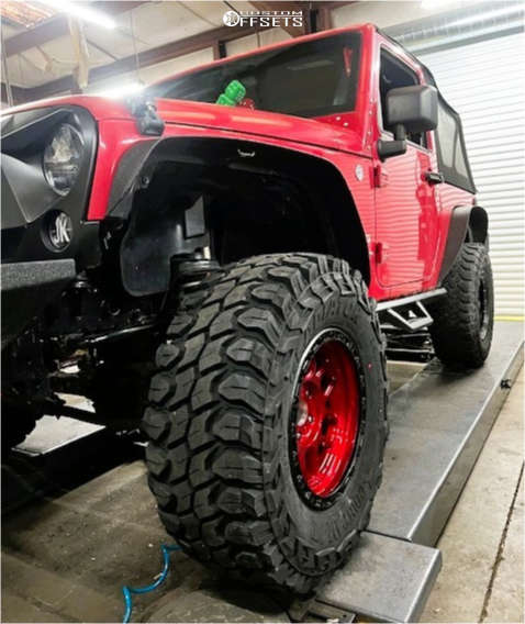 2011 Jeep Wrangler with 17x9 18 KMC Km544 and 35/12.5R17 Gladiator X ...