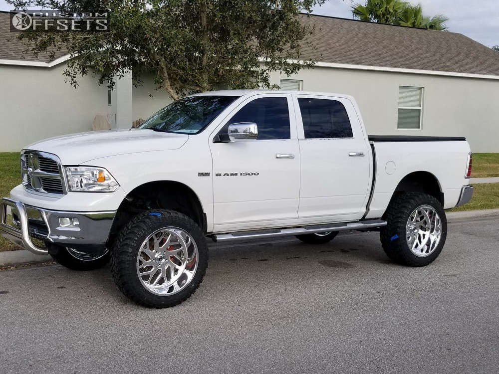 2012 Ram 1500 with 24x12 -51 Fuel Forged Ff29 and 37/13.5R24 Mark Ma ...