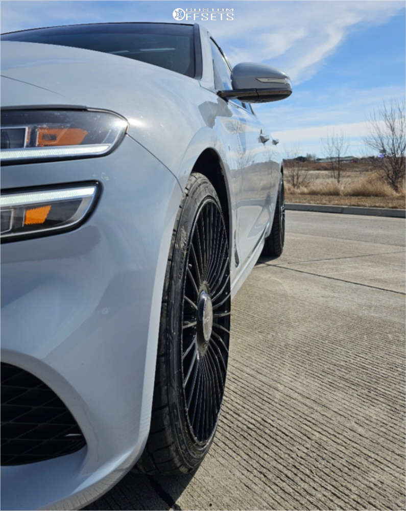 2023 Genesis G70 with 20x9 35 Niche Serene and 245/35R20 Nitto Nt555 G2 and Stock | Custom Offsets