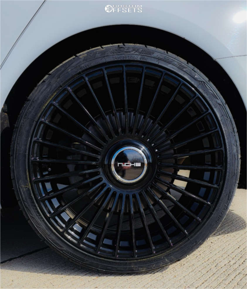 2023 Genesis G70 with 20x9 35 Niche Serene and 245/35R20 Nitto Nt555 G2 and Stock | Custom Offsets