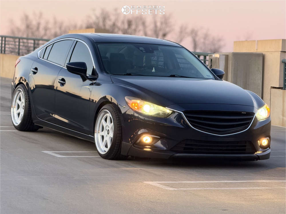 2015 Mazda 6 with 18x9.5 22 ESR Cr7 and 245/35R18 Continental ...