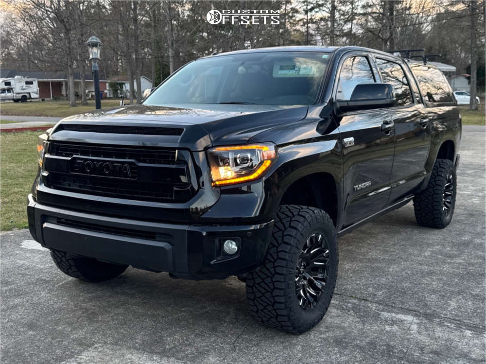 2017 Toyota Tundra with 18x9 1 Fuel Quake and 33/12.5R18 Nitto Ridge ...