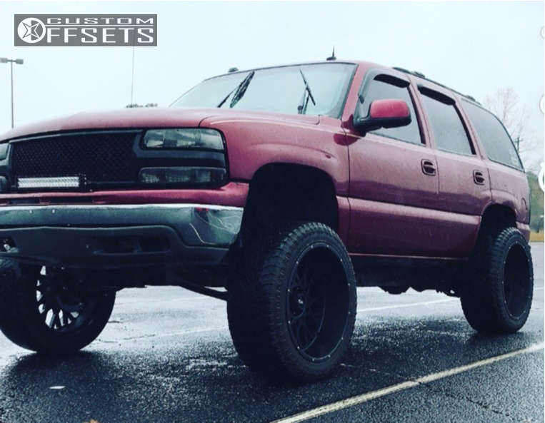 2004 Chevrolet Tahoe with 24x12 -51 Vision Rocker and 36/12.5R24 Atturo ...
