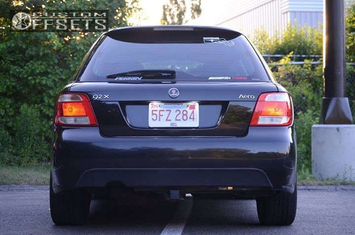 2005 Saab 9-5 with 17x8 45 Enkei RPF1 and 235/45R17 Dunlop Sp Sport ...