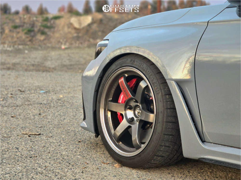 2024 Honda Civic with 18x10 40 Volk Te37sl and 265/35R18 Gladiator X ...