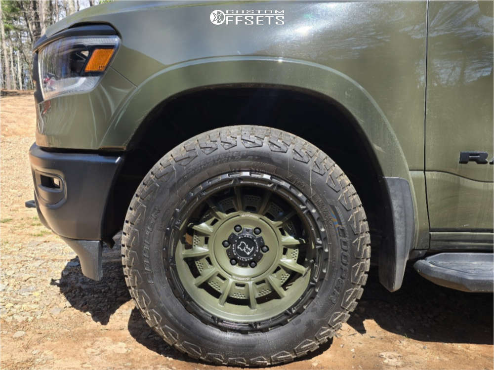 2021 Ram 1500 with 20x10 -18 Black Rhino Legion and 285/60R20 Cooper ...