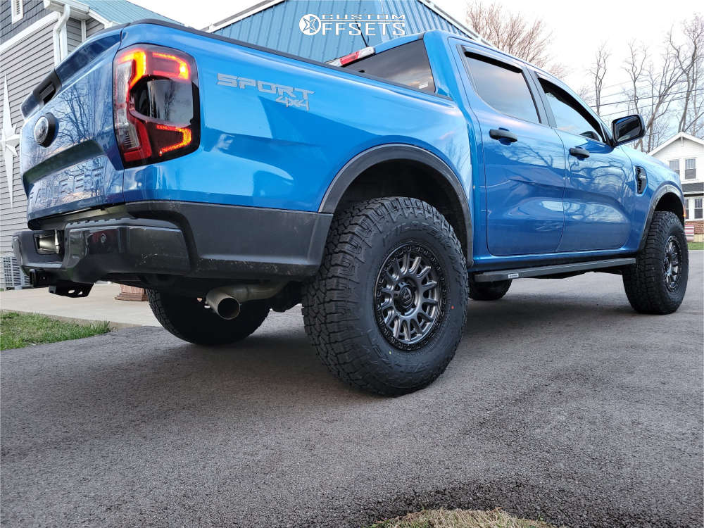2024 Ford Ranger with 17x8.5 25 Fuel Cycle and 35/11.5R17 Falken ...