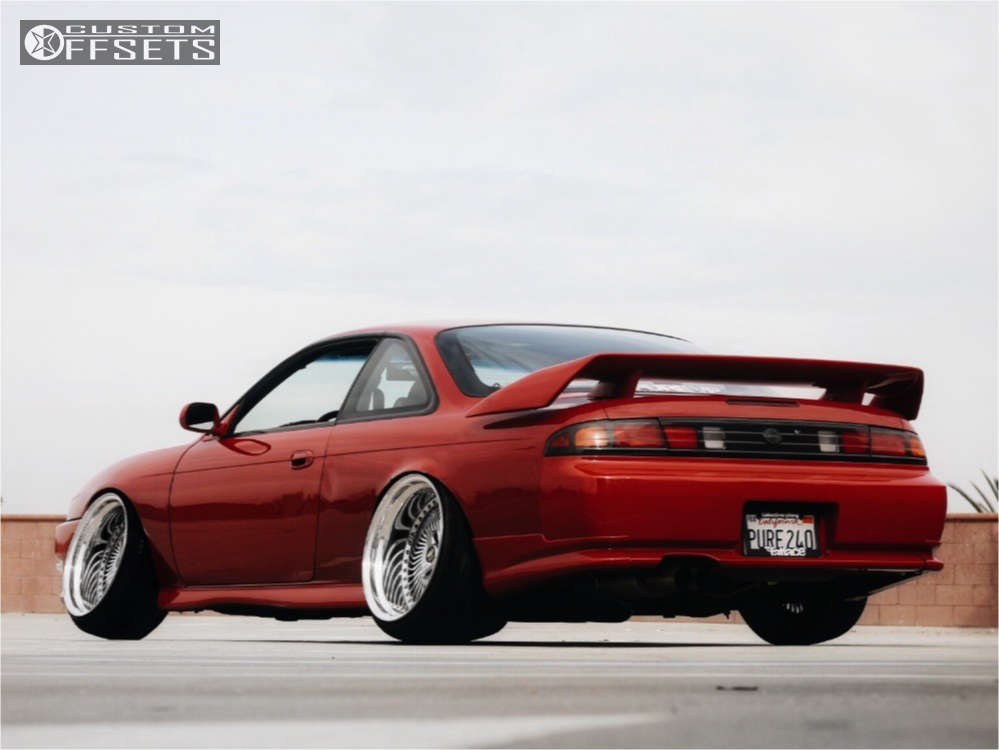 1998 Nissan 240SX with 19x10.5 -35 Work Carving Head 40 and 235/35R19 ...