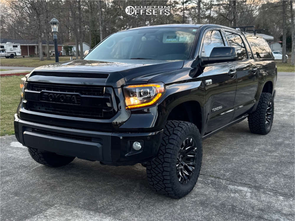 2017 Toyota Tundra with 18x9 1 Fuel Quake and 33/12.5R18 Nitto Ridge ...
