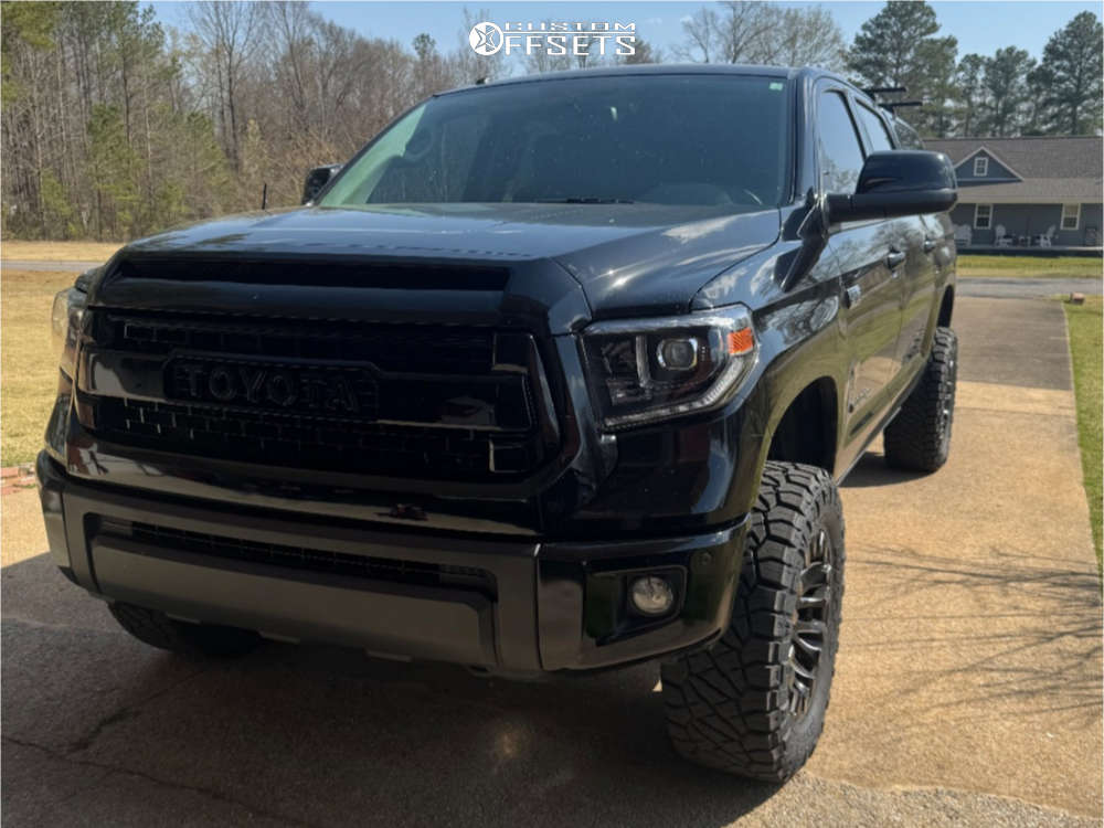 2017 Toyota Tundra with 18x9 1 Fuel Quake and 33/12.5R18 Nitto Ridge ...