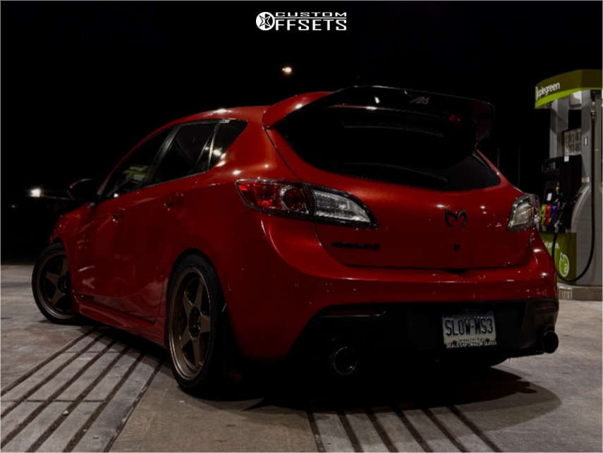 2011 Mazda 3 with 18x8.5 35 AVID1 Av42 and 235/40R18 Nitto Nt555 G2 and ...