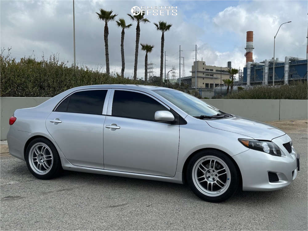 2010 Toyota Corolla with 17x8 35 Enkei Rpf1 and 235/45R17 Michelin ...